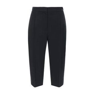 Elisabetta Franchi Flie&szlig;ende Gabardine-Hose - - Trousers - Damen - Schwarzk - 2XL
