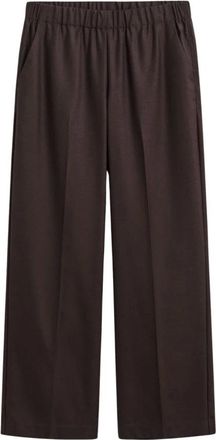 GANT Pantalon Pull-On en M&eacute;lange de Laine - Femme - Pantalons - Brun - Taille: 40 FR