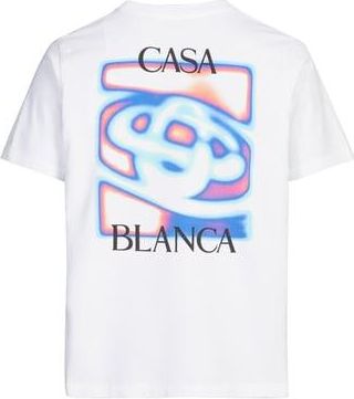 Casablanca T-shirt imprim&eacute; &agrave; col rond en coton