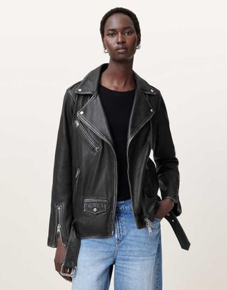 AllSaints Billie - Bikerjacke in Schwarz