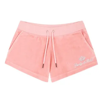 Juicy Couture Script Velour Shorts - - Shorts - Damen - Rosa - S