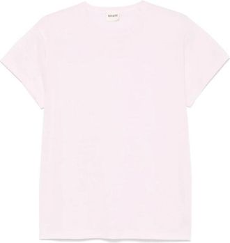 Khaite Femme, Tops, Rose, Taille: 38 FR T-shirt Rose P&acirc;le &agrave; Col Rond