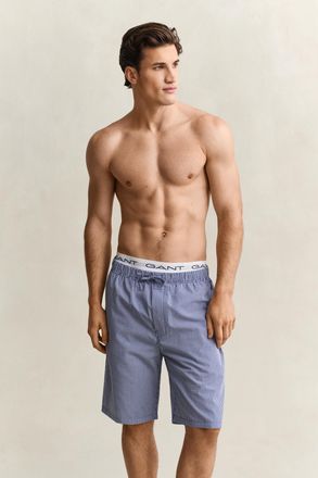 GANT Herren Gingham Pyjamashorts aus Popeline (XXL) COLLEGE Blau
