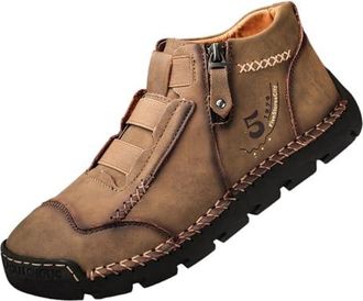 Generic Matufit Mocassins orthopédiques en cuir pour homme, imperméables et antidérapants, large zone dorteils confortable et soutien de la voûte plantaire, k