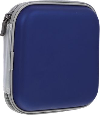 DOITOOL Slot CD Organizer Tasche Blau F&ouml;rmigem &Ouml;ffnungsdesign Staubschutz Kratzfest Tragbare CD DVD H&uuml;lle mit Doppelrei&szlig;verschluss f&uuml;r Auto Zuhause und Reisen