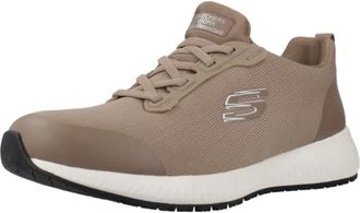 Skechers Femme Squad SR Chaussure de Professionnel de la santé, Taupe Flat Knit, 39.5 EU