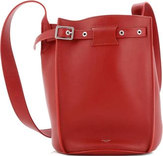 Celine Long Strap Big Bag Leather bucket bag - Rouge
