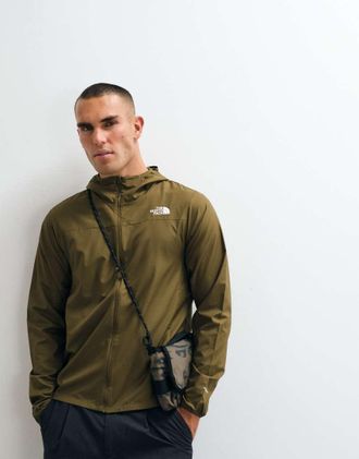 The North Face veste coupe-vent &agrave; capuche marron