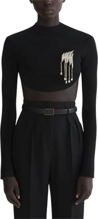 MUGLER Femme, Tops, Noir, Taille: 38 FR Cut Out Back Top