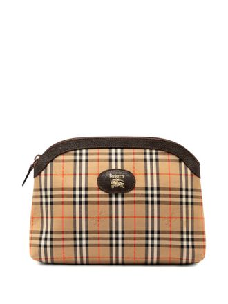 Burberry pochette en toile à motif House Check 20e siècle - Marron