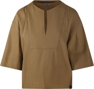 Max Mara Femme, Blouses et Chemises, Brun, Taille: 38 FR Sospiro Blouse