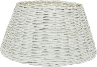 Kaemingk Weihnachtsbaumdecke für alle Arten einschließlich Rattan, Weide, gewebt, Weide und Holz, 57 cm, Weiß