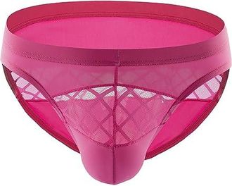 Generic Sous-v&ecirc;tements sexy pour homme - Jockstrap - Respirant - Transparent - String confortable - Couleur unie - Cadeau pour la Saint-Valentin, Rose, XXL