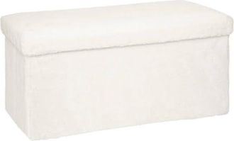 Atmosphera Atmosphera - Pouf Pliant Ezzio - Bois - Blanc