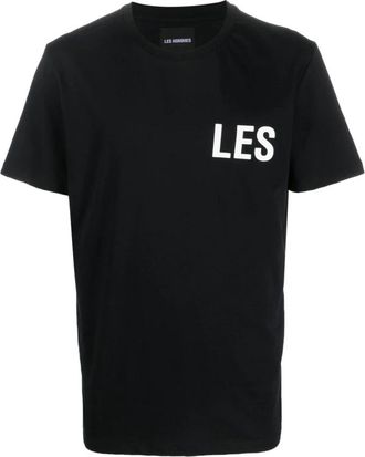 Les Hommes Label T-Shirt - - Tops - Herren - Schwarzk - S