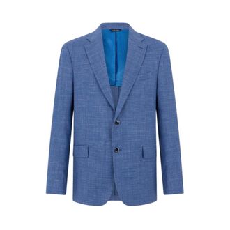 Brooks Brothers Homme, Vestes, Bleu, Taille: 3XL Basket Weave Blazer