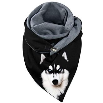 Generic &Eacute;charpe chaude en laine pour femme - Longue &eacute;charpe &agrave; carreaux douce pour lautomne et lhiver - &Eacute;l&eacute;gante boucle double couche - &Eacute;charpe de No&euml;l pour fe