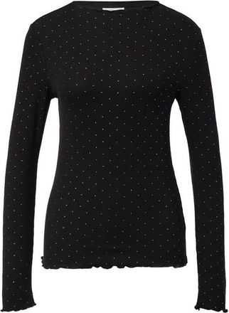 s.Oliver Langarmshirt T-Shirt Geripptes Jerseyshirt im Slim Fit mit Metallic-Print