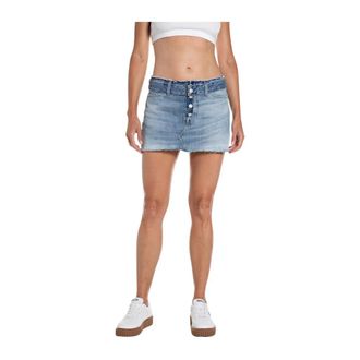 Replay Femme, Jupes, Bleu, Taille: W29 Mini-jupe en jean