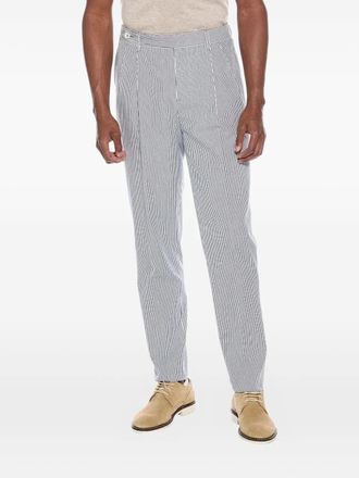 Brunello Cucinelli Gestreifte Hose mit Falten - Weiß