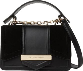 Karl Lagerfeld Crossbody Bags - K/Nova kleine Wildleder-Umhängetasche - Gr. unisize - in Schwarz - für Damen