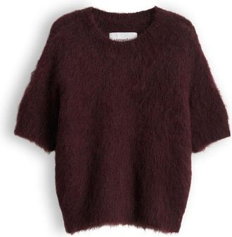 someday Kurzarmpullover Tirina aus Alpaka Mix Verk&uuml;rzte, schmale Silhouette mit flauschigem Handfeel