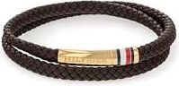 Tommy Hilfiger Jewelry en Cuir pour Homme avec Cuir Tressé Marron à Double Tour - 2790551