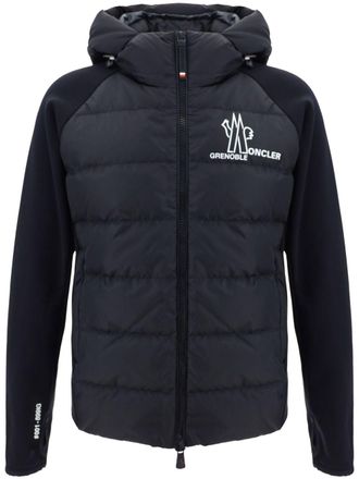 Moncler doudoune &agrave; logo imprim&eacute; - Noir