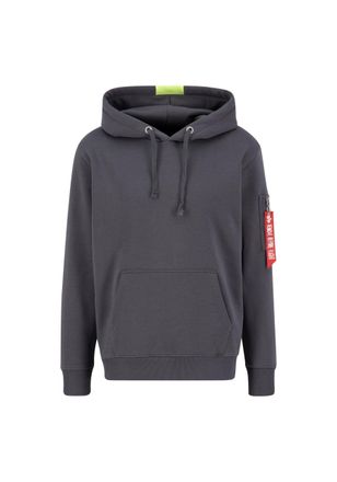 Alpha Industries Alpha Industries Herren Red Stripe Hoody, Vintage Grey, 3XL
