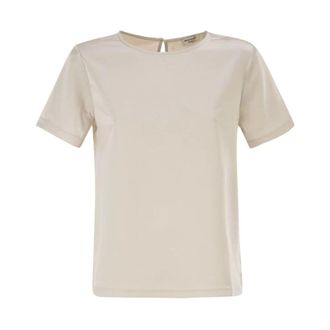 Max Mara T-shirt en coton - Femme - Blouses et Chemises - Beige - Taille: 40 FR