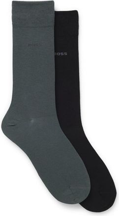HUGO BOSS 2er-Pack Socken aus zweifarbigem Baumwoll-Mix in