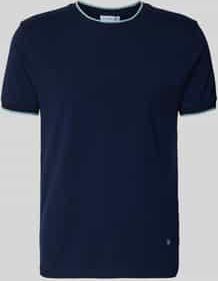 Manuel Ritz T-Shirt mit Rundhalsausschnitt und Kontraststreifen