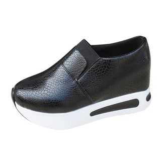 Generic Chaussures Slip-on Plateforme pour Femme Baskets sans Lacets Grande Taille Semelle &Eacute;paisse L&eacute;g&egrave;res Chaussures de Sport Marche Sneakers Tendances D&eacute;con