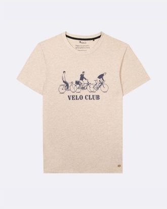 Faguo T-shirt beige chin&eacute; coton - ARCY