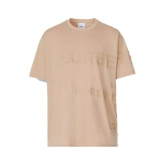Burberry Oversize Horseferry Print T-Shirt - - Tops - Herren - Beige - XS