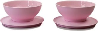 Tupperware Allegra Shine Dessert-Schälchen 275 ml (2) rosa mit Glitzer Dessertschale