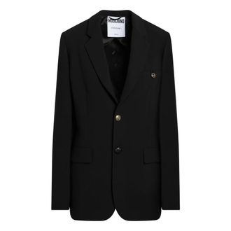 Moschino Stylische Jacken mit 88%Pl 12%Ea - - Jackets - Damen - Schwarzk - S