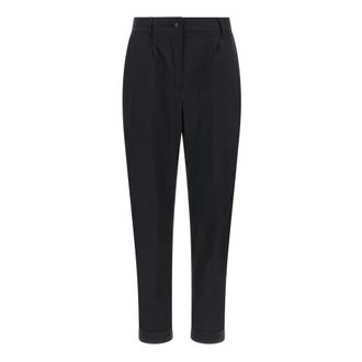 Kiton Stretch Baumwoll-Popeline-Hose - - Trousers - Damen - Schwarzk - 2XS