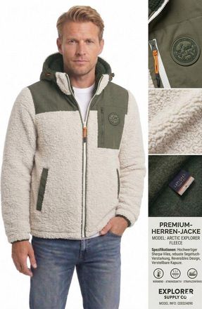 Geographical Norway Fleecejacke Herren Fleecejacke - Weiche Teddyfleece (1-St) &Uuml;bergangsjacke f&uuml;r Outdoor, Freizeit & Alltag