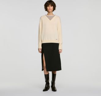 Sandro Pull 2 en 1 laine et cachemire