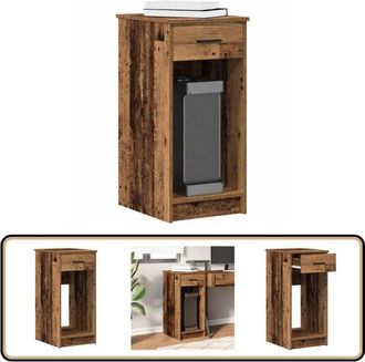vidaXL Vidaxl - Computerschrank mit Schublade Altholz-Optik 35x45x77 cm