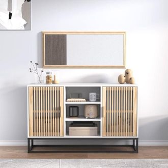vidaXL Buffet blanc 105x30x65 cm bois ding&eacute;nierie