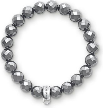 Thomas Sabo Thomas Sabo Damen-Armband Facettierte Hämatit Perlen 925 Silber 15 cm - X0187-064-11-S
