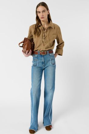 Gerard Darel Jean flare &agrave; franges - ANNA - Jeans