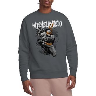 Teenage Mutant Ninja Turtles Unisex TMNT Michelangelo Crew Sweatshirt, anthrazit, L