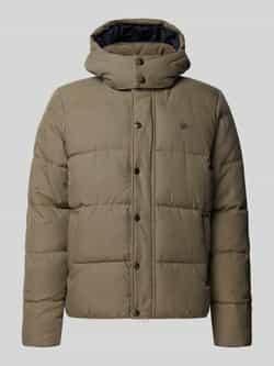 Superdry Steppjacke mit verdecktem Rei&szlig;verschluss und Label-Stitching
