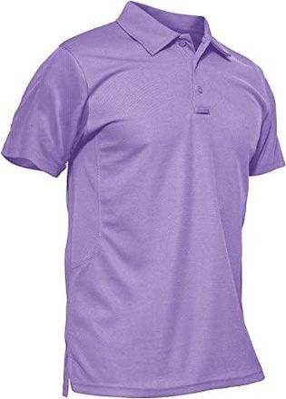 KEFITEVD T-Shirts de Golf &agrave; S&eacute;chage Rapide pour Homme &Eacute;t&eacute; L&eacute;ger P&ecirc;che Randonn&eacute;e Hauts &agrave; Manches Courtes,Violet Clair,XL