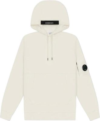 C.P. Company C.p. Company, Homme, Sweatshirts et sweats à capuche, Blanc, Taille: L Sweat à capuche blanc en molleton diagonal