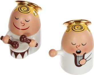 Alessi AMGI26SET3 Angels Band Set bestehend aus Zwei Figuren, Porzellan, Handdekoriert