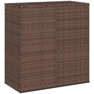 vidaXL Garten-Kissenbox pe Rattan 100x49x103,5 cm Braun - Vidaxl